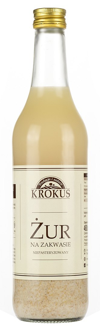 ŻUR NA ZAKWASIE NIEPASTERYZOWANY 500 ml - KROKUS - Ekoidea